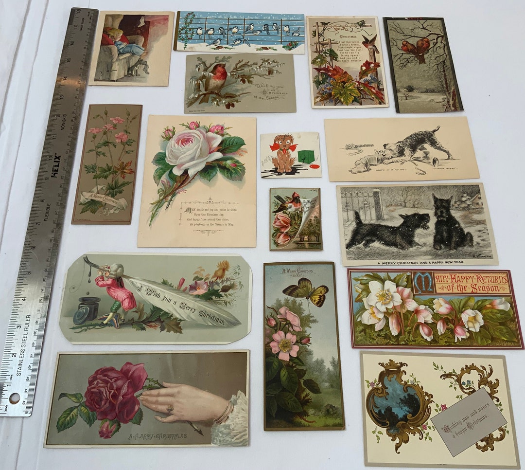 Antique Christmas Ephemera Cards and Trade Cards to Use in Crafts - Etsy