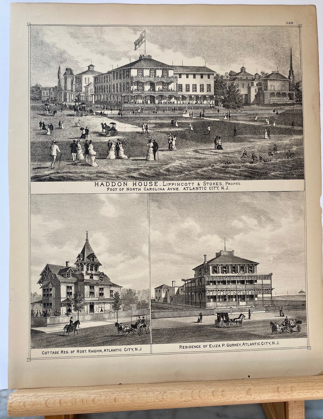 Original 1878 Print of Atlantic City, New Jersey - Etsy
