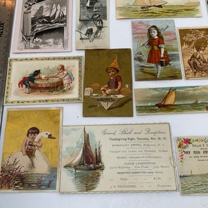 Antique Victorian Nautical Paper Trade Cards and Ephemera for Crafts - Etsy