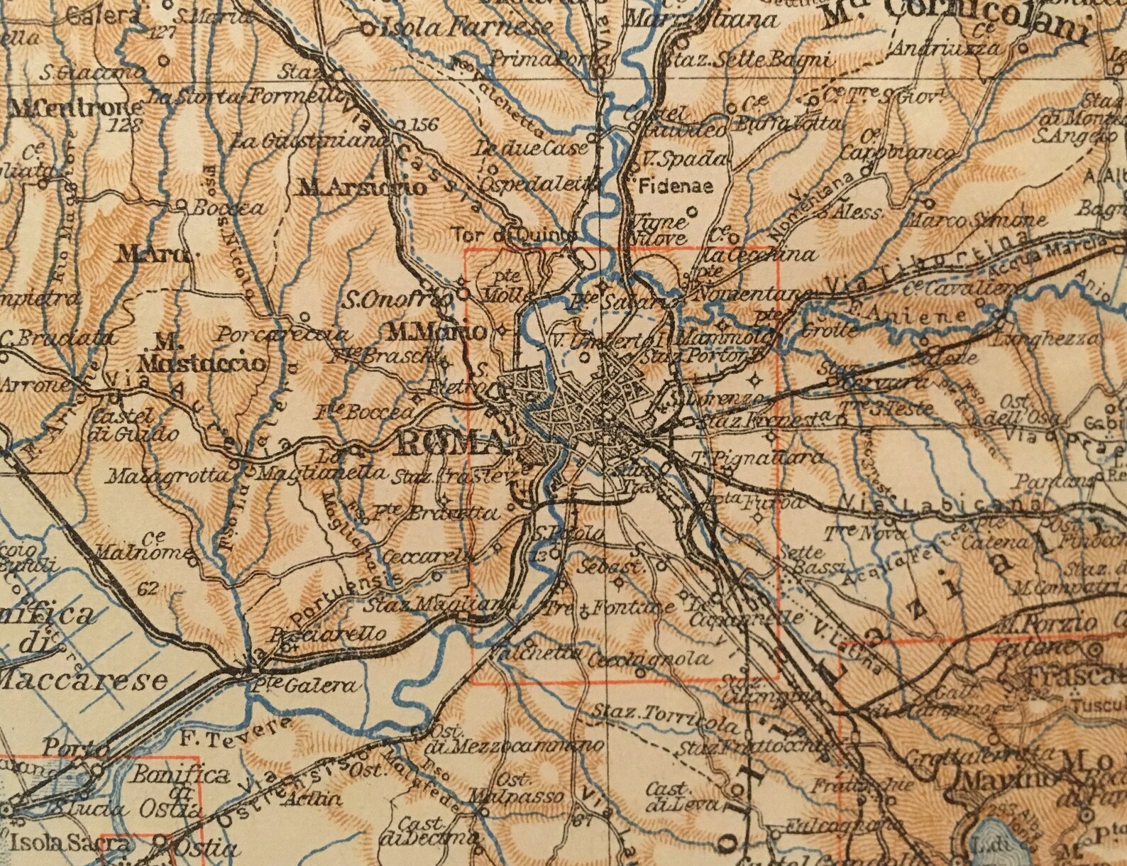 Mare Tirreno Map Print Vintage 8.25 X 6 Inches 1928 - Etsy