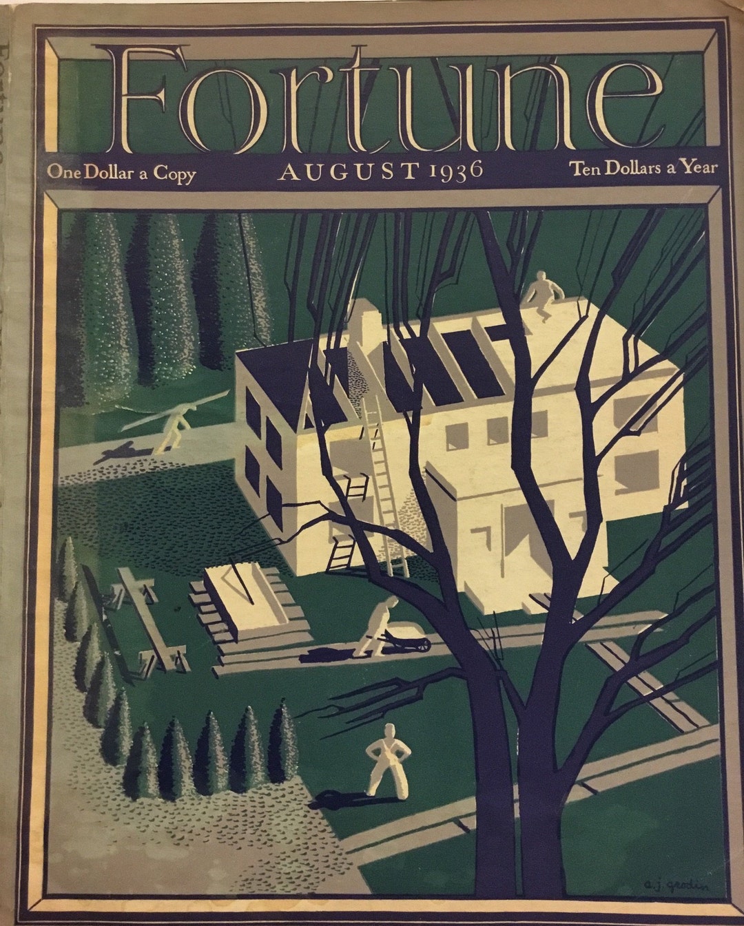 Fortune Magazine August 1936, Original Cover 11.75x14 Inches, Excellent ...