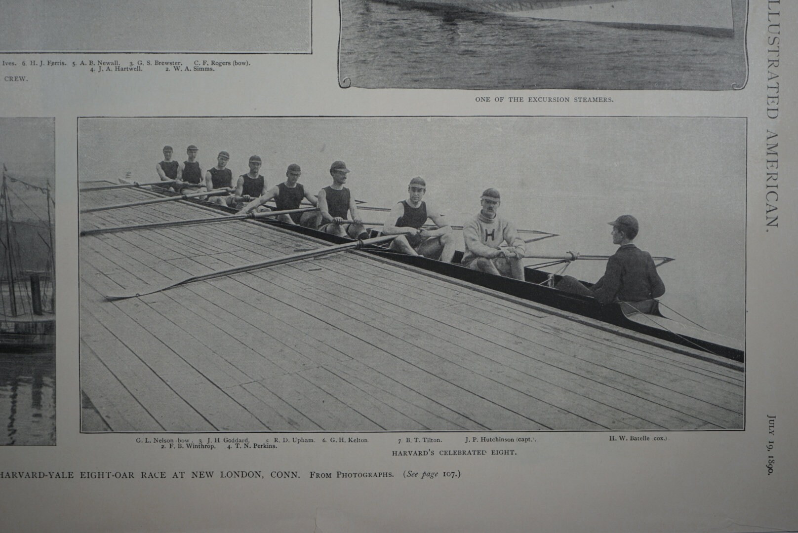 The Great Harvard-Yale Eight-Oar Race At New London, Conn. Vintage ...