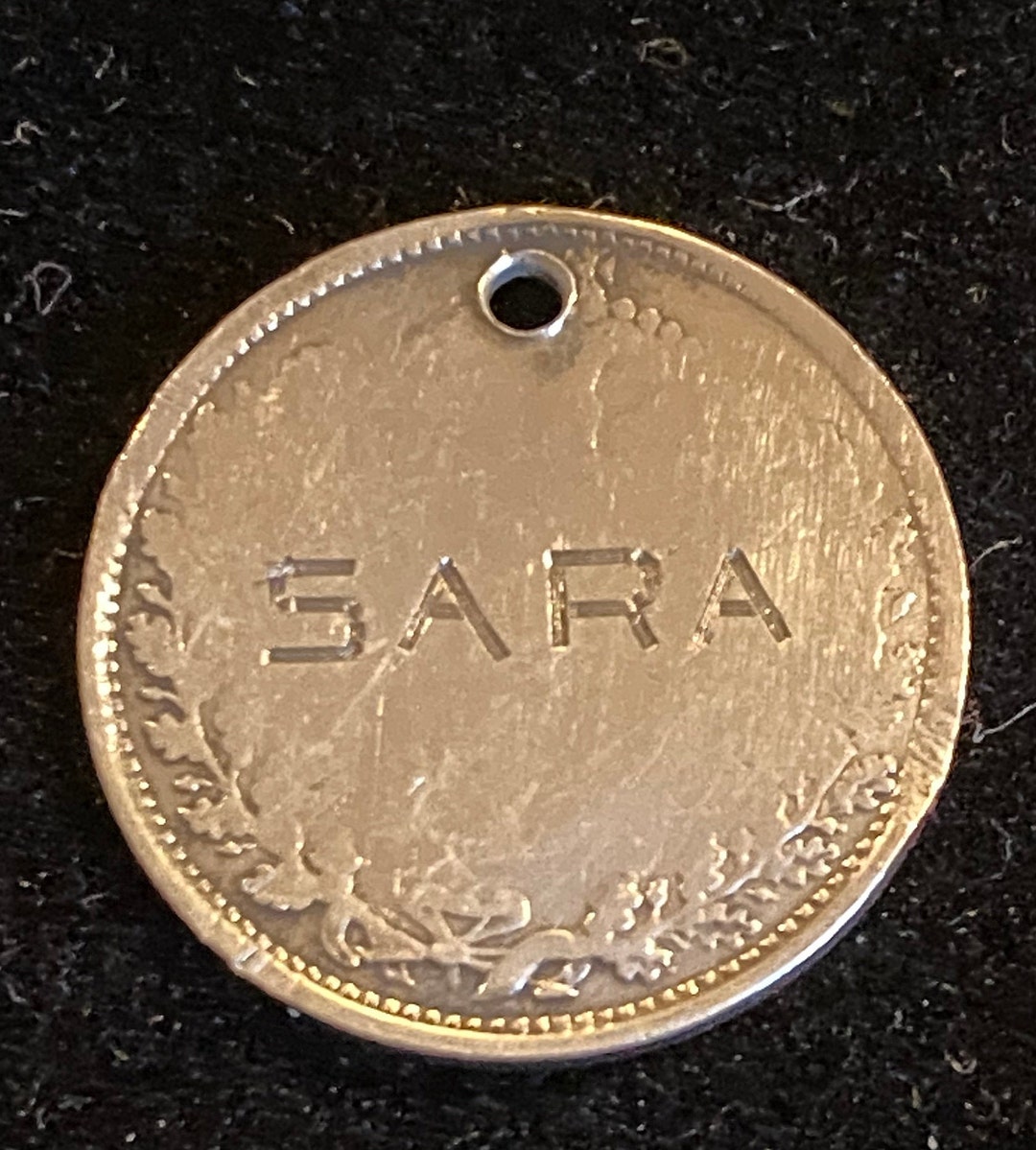 Love/friendship Token/charm 1800s Engraved sara - Etsy