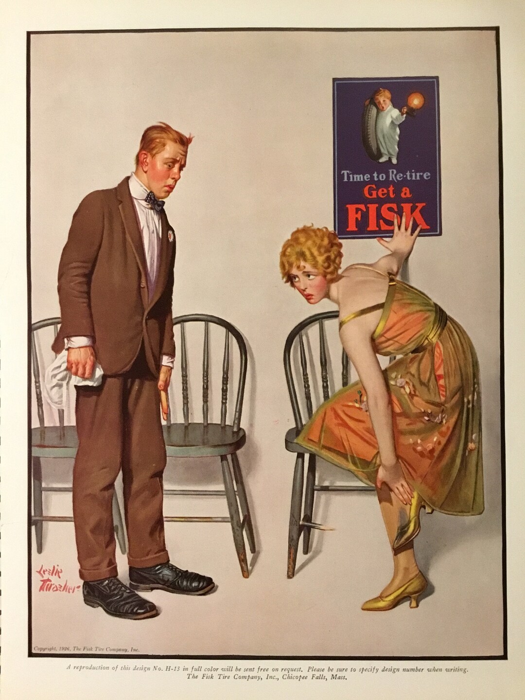 Fisk Tire Company Original Vintage Advertisement "time to Re-tire, Get ...