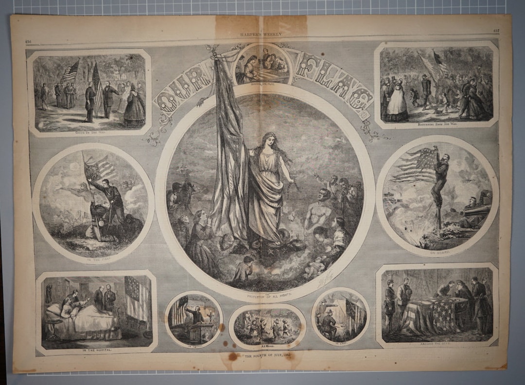 Our Flag - the Fourth of July, 1864 - Etsy