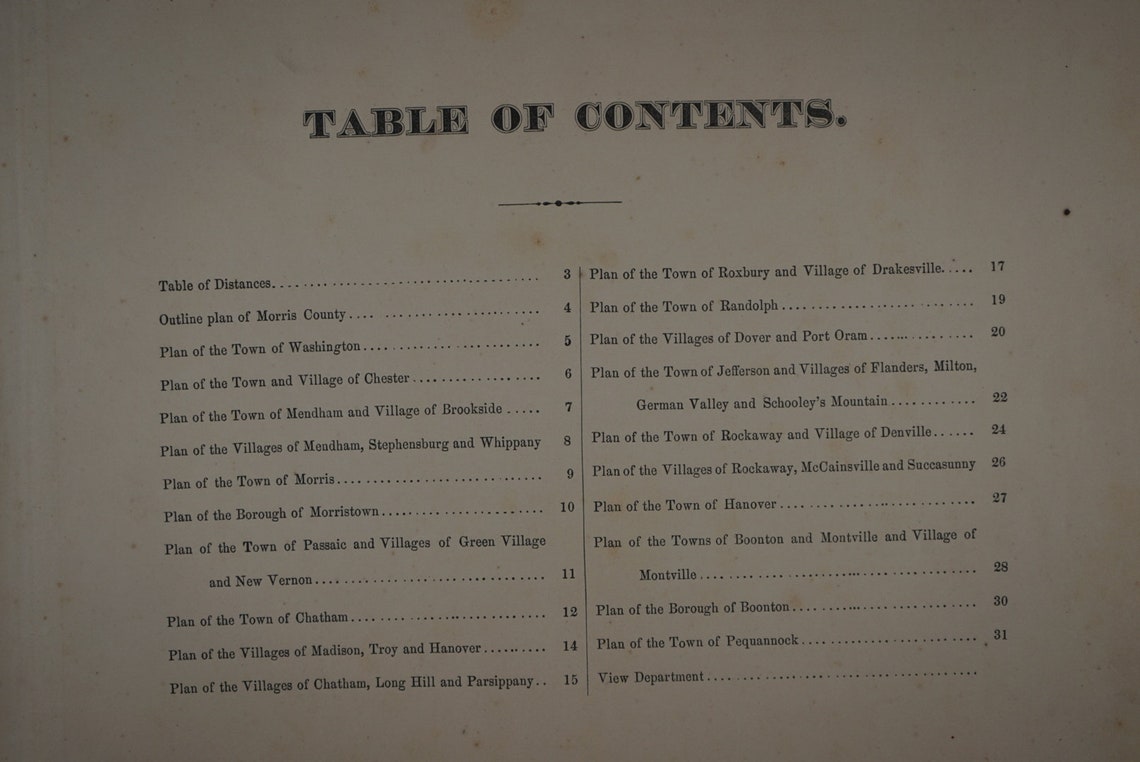 Original 1868 map of Chester New Jersey by F.W. Beers and | Etsy