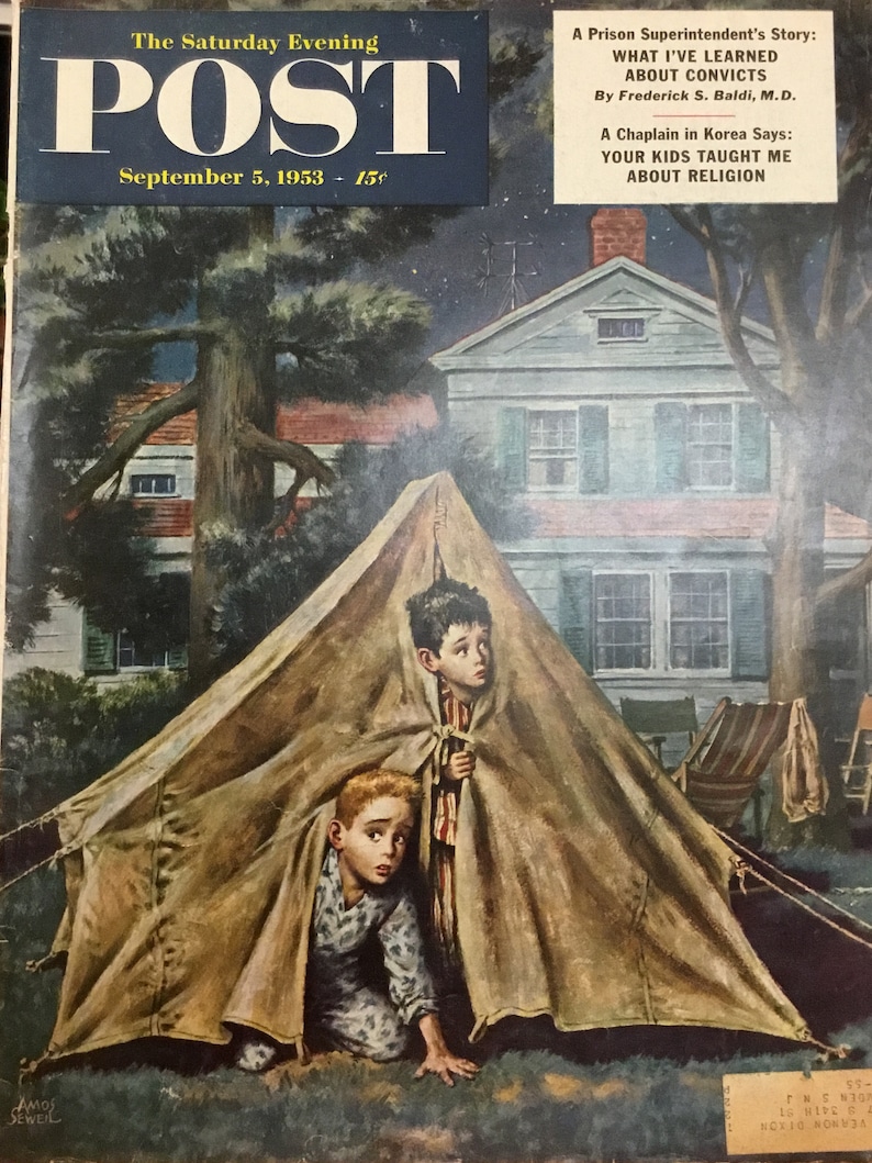 Original The Saturday Evening Post Cover Backyard Etsy original-the-saturday-evening-post-cover-backyard-etsy