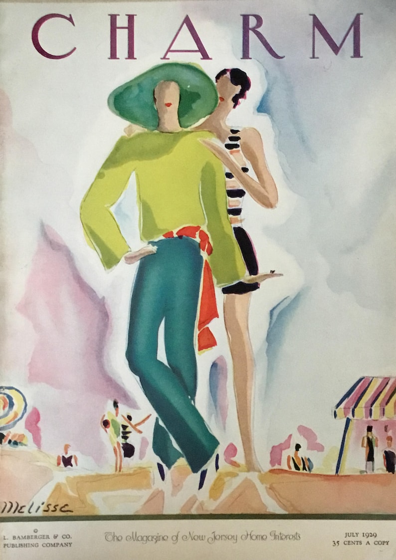 Charm Magazine Original Cover 8.25x11.75 In. July 1929 - Etsy UK