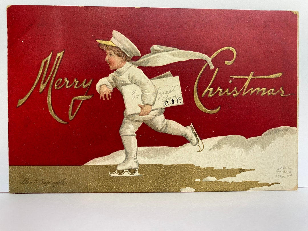 Wonderful Ellen Clapsaddle Christmas Postcard From 1909. - Etsy