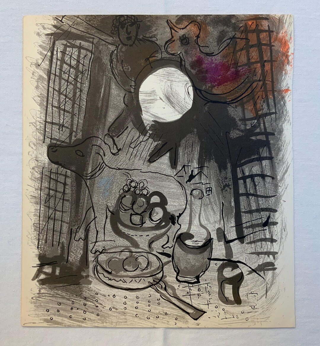 Marc Chagall Brown Still Life 1957 Jacques Lassaigne, Maeght Editeur ...