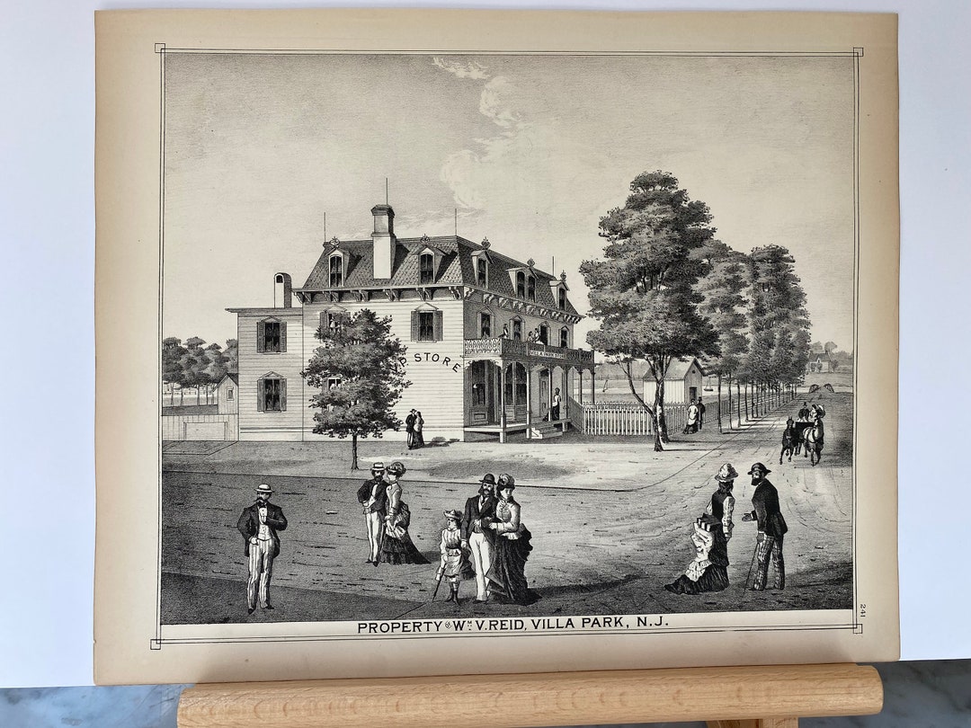 Original 1878 Print of Villa Park -spring Lake, New Jersey - Etsy
