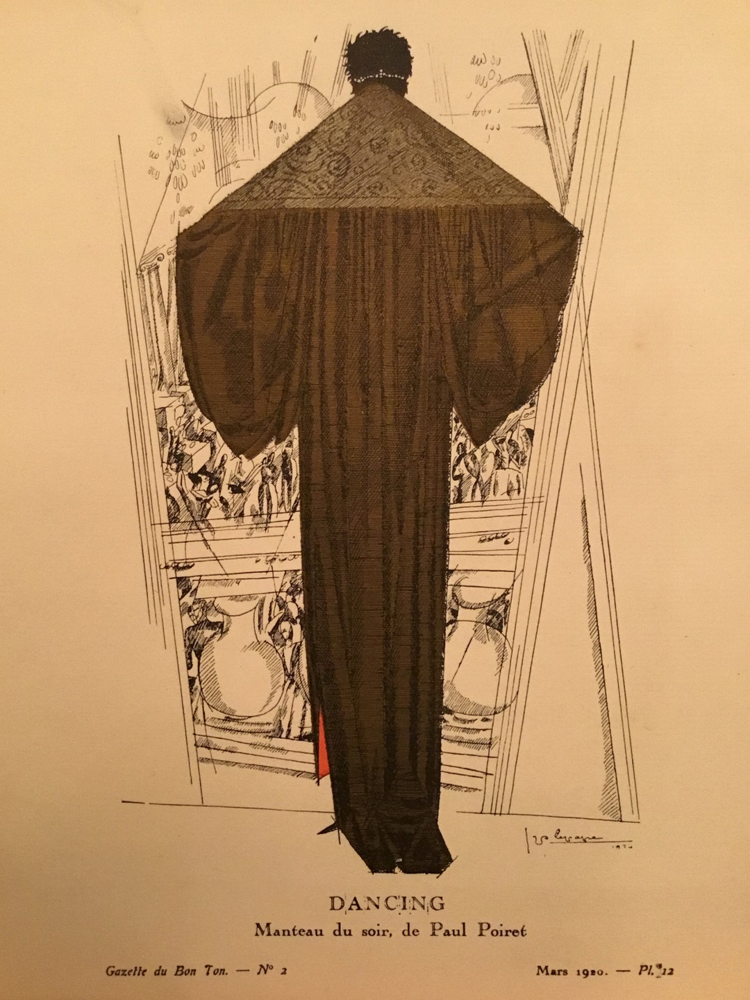 No.2 Gazette Du Bon Ton Art Original Print, 7.5 X 9.5 Inches, Mars 1920 ...