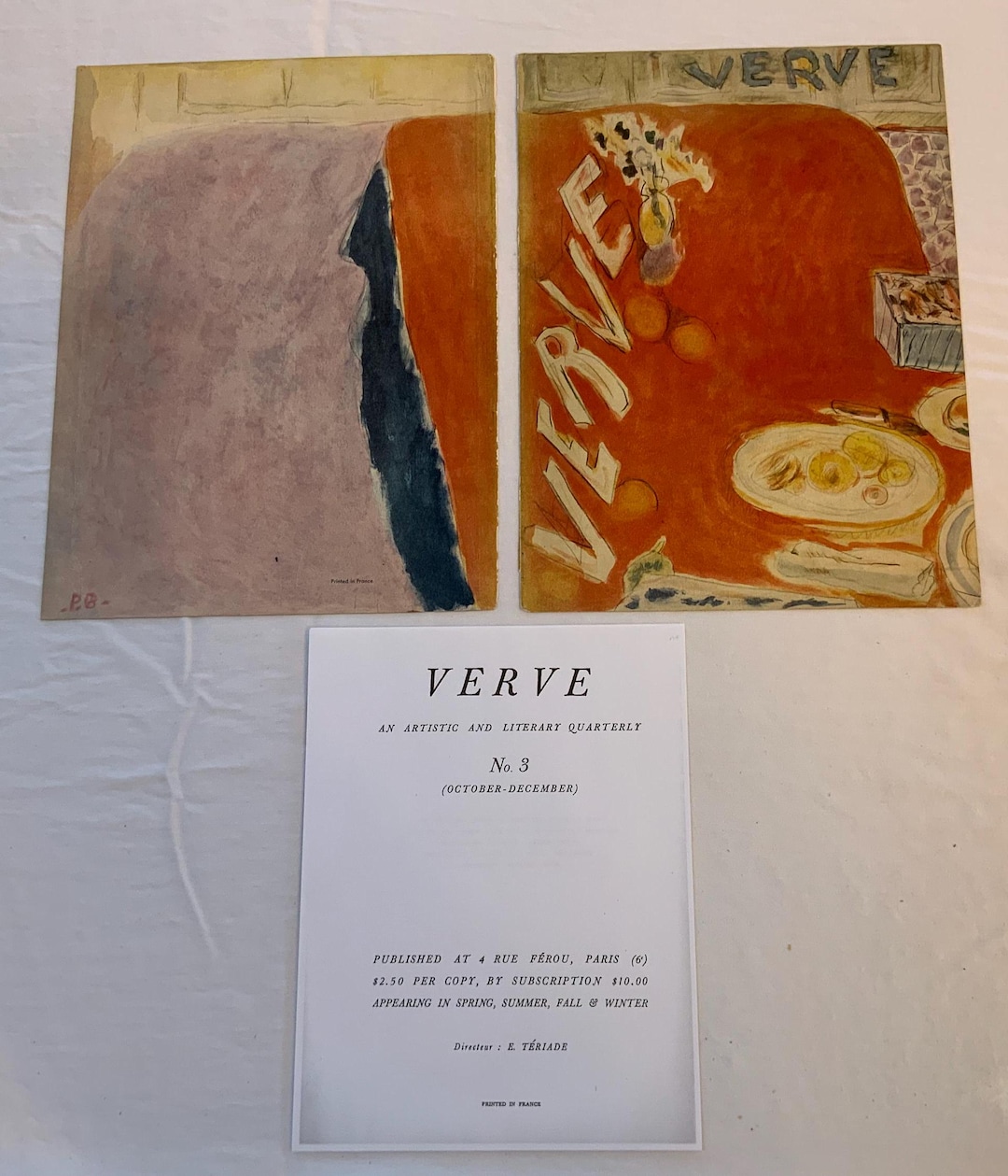 Verve Magazine Cover by Pierre Bonnard, 1938 - Etsy