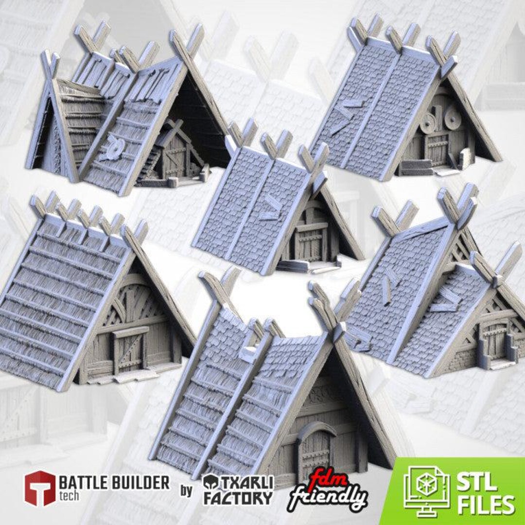 Viking Houses - Txarli Factory - Etsy