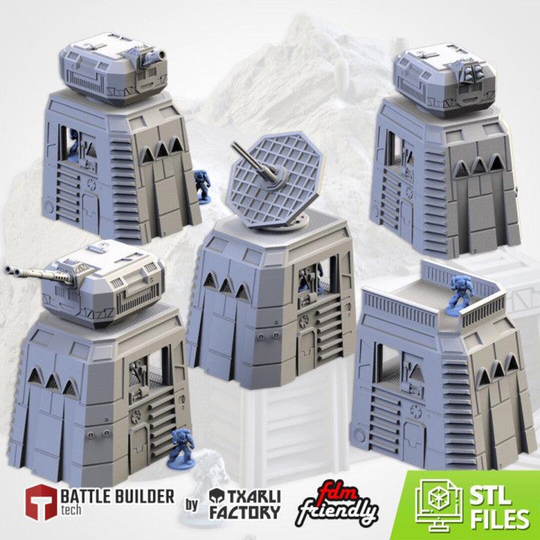 Modular Defense Turrets - Txarli Factory - Etsy