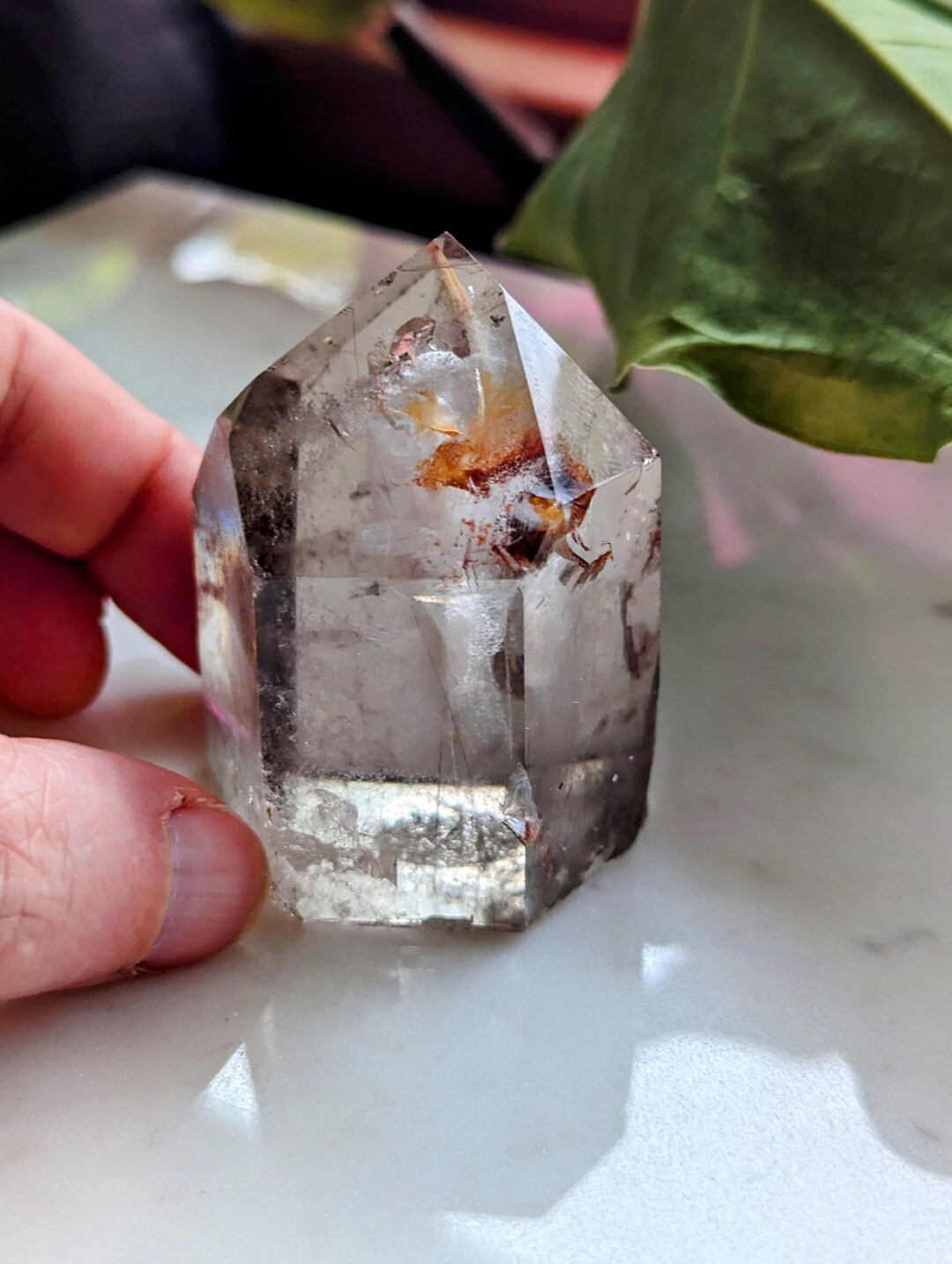 AA Smokey Quartz Crystal With Inclusions, Included Quartz, Polished ...