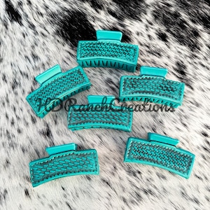 Tooled Leather Claw Clips Western Hair Clips - Etsy