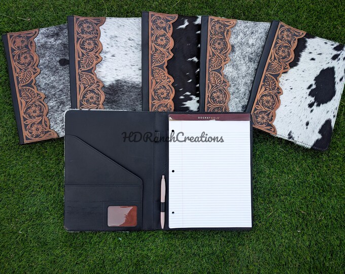 Cowhide Planner - Leather Portfolio - Etsy