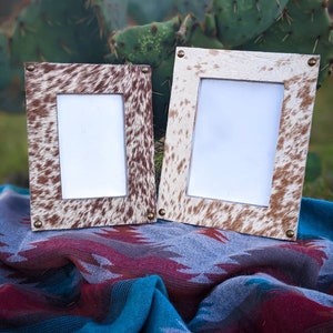 Cowhide Wooden Photo Frames - Etsy
