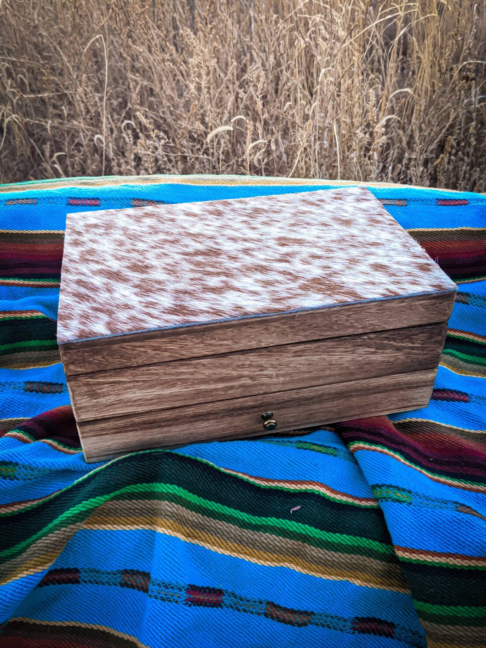 Cowhide Wooden Jewelry Box Western Jewelry Box Jewelry - Etsy