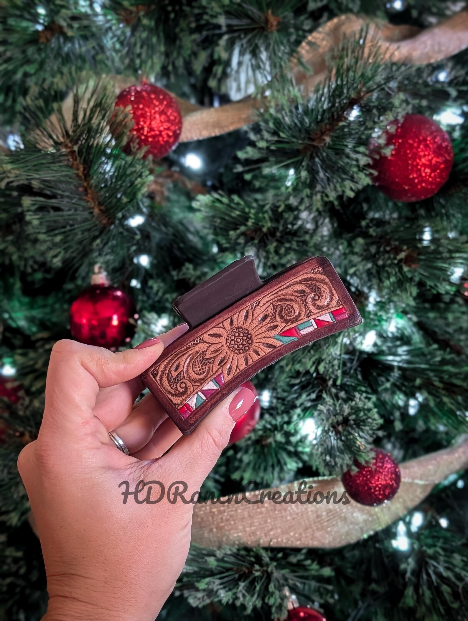 Tooled Leather Claw Clips - Western Hair Clips - Etsy