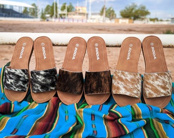 Cowhide Sandals - Etsy