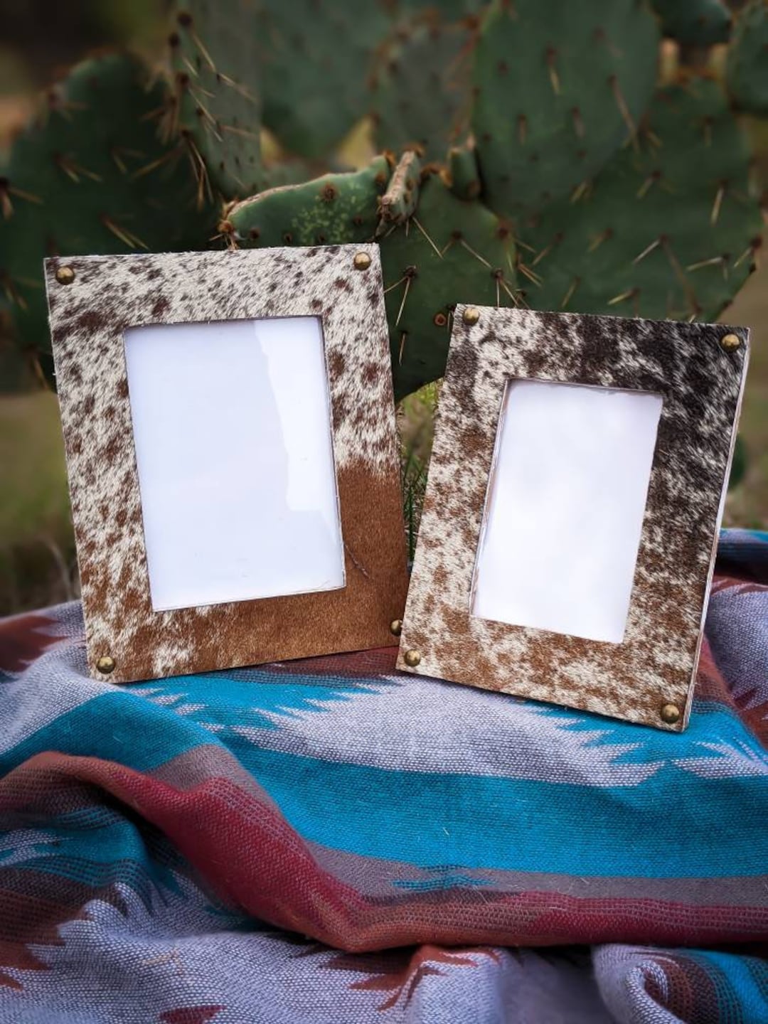 Cowhide Wooden Photo Frames - Etsy