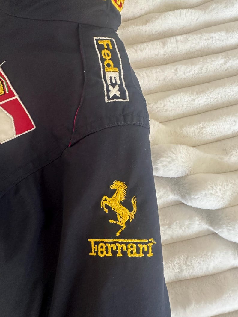 Vintage Kids Ferrari Jacket Size 92 Logo Spell Out Blue - Etsy