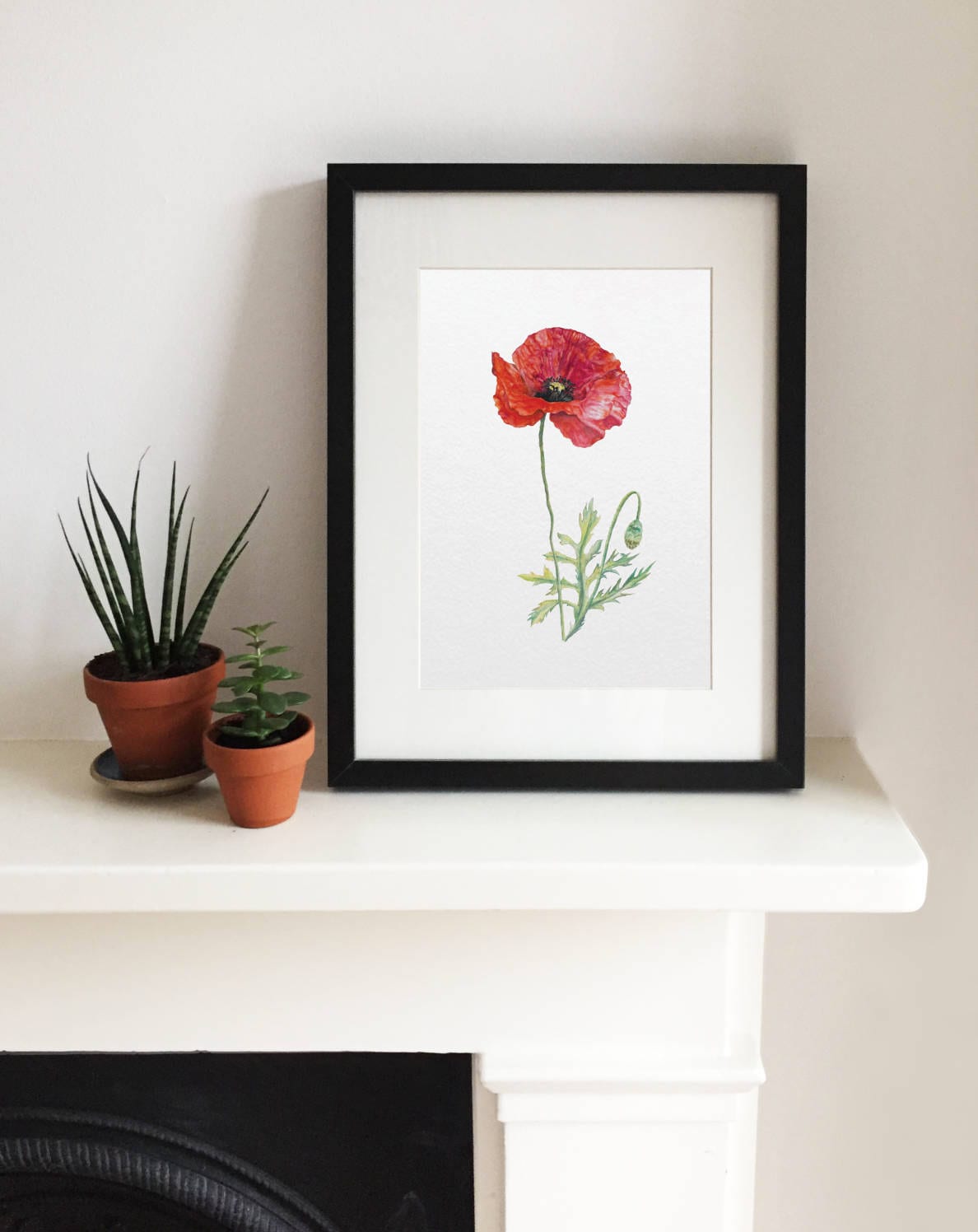 Poppy Watercolour Print - Etsy