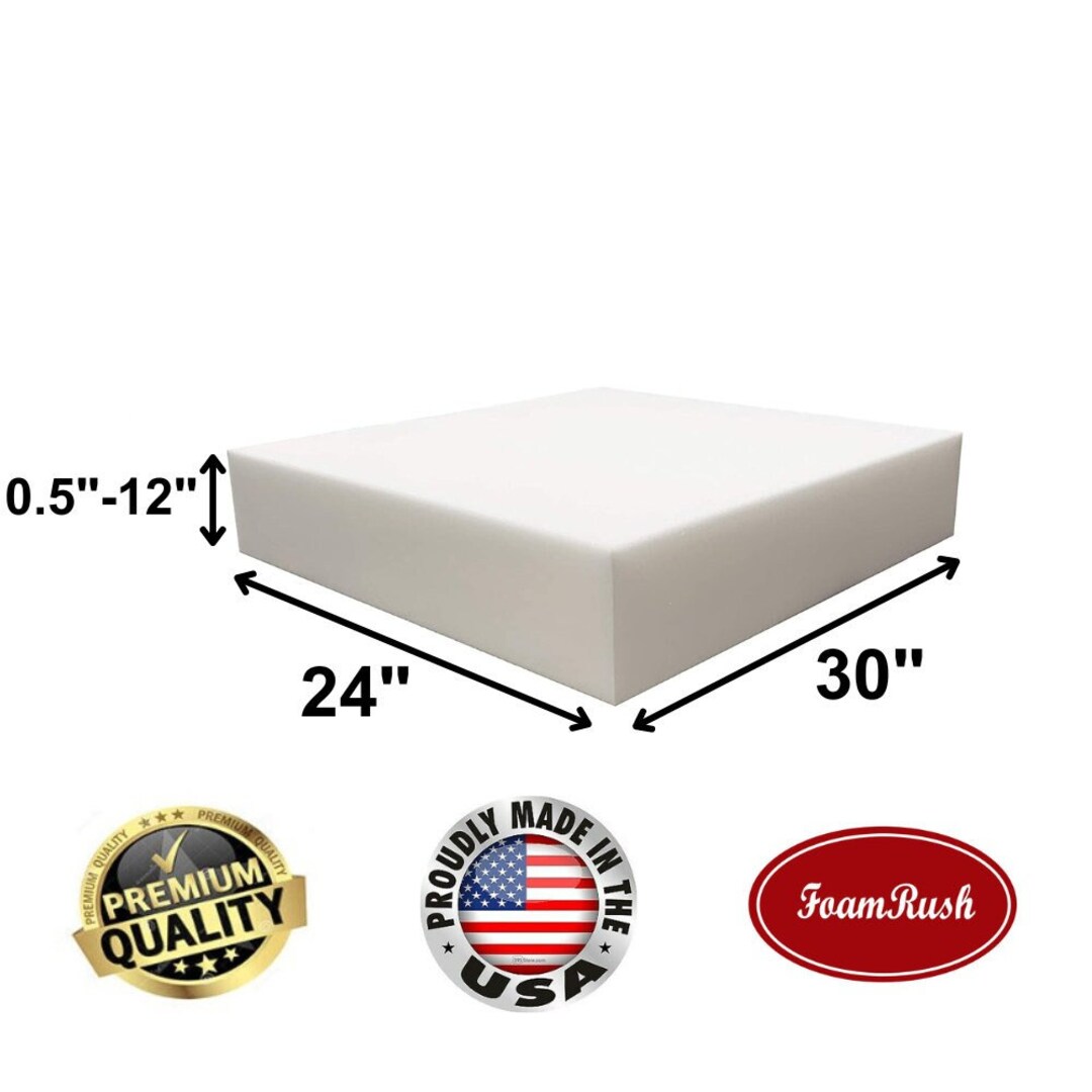 24" X 30" High Density Upholstery Foam Cushion (chair Cushion Square ...