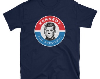 JFK Campaign Shirt President John F Kennedy Gift Short-Sleeve | Etsy
