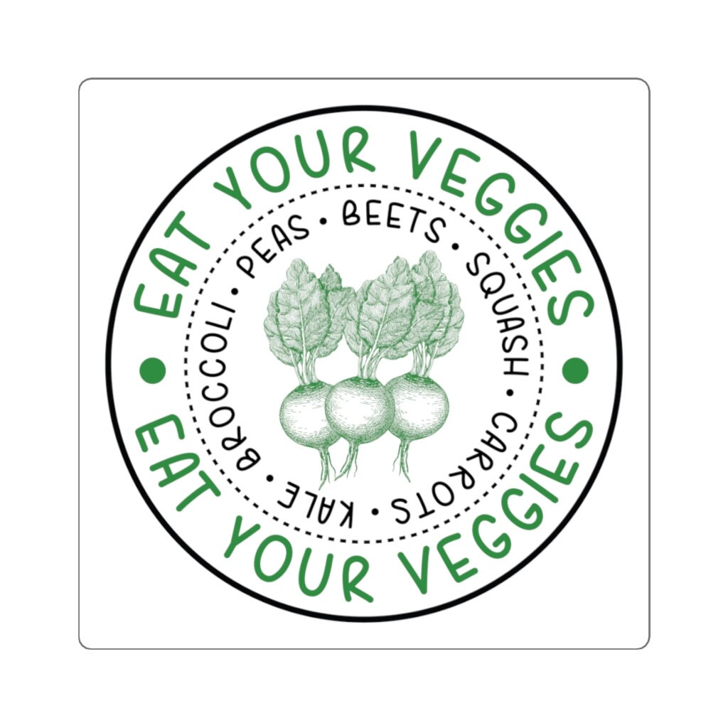 Eat Your Veggies Sticker Vegetables Farmers Market Vegan | Etsy