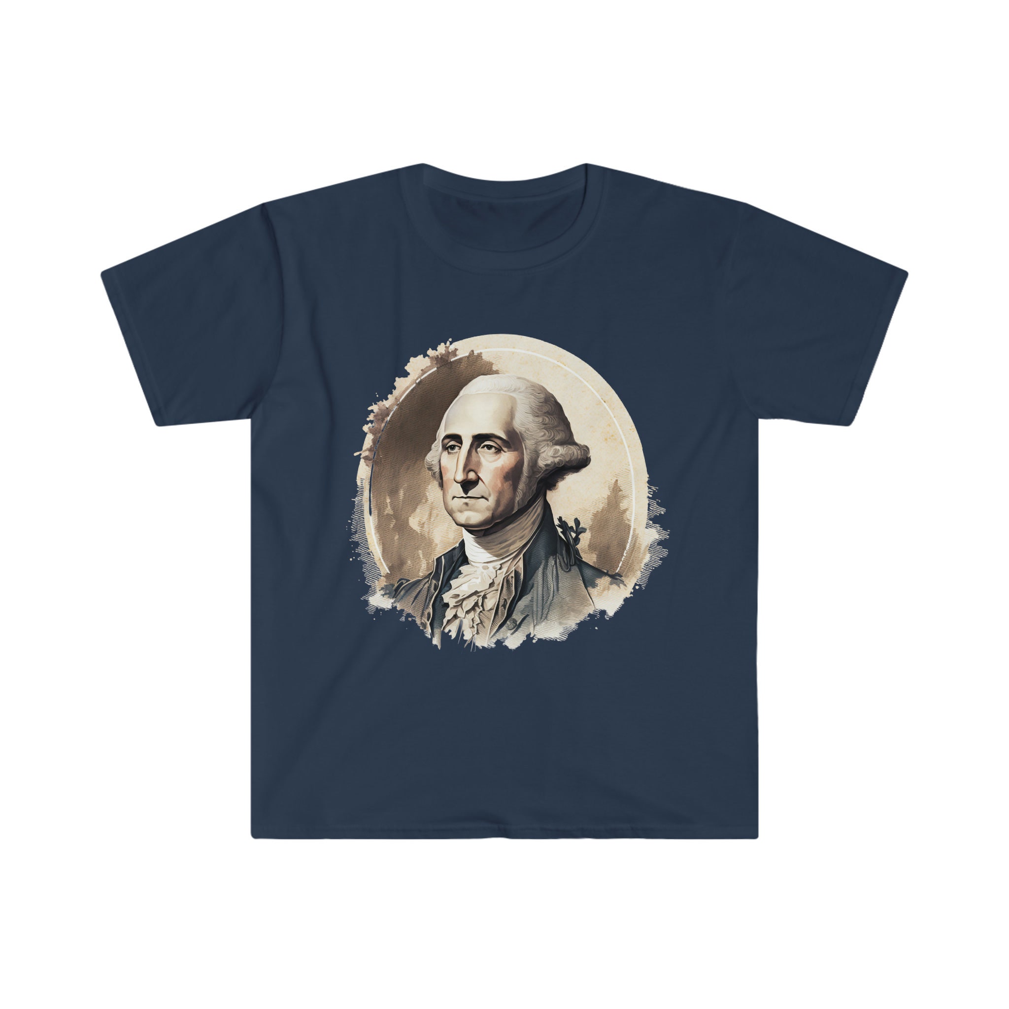 George Washington Original Portrait Unisex Softstyle T-shirt - Etsy