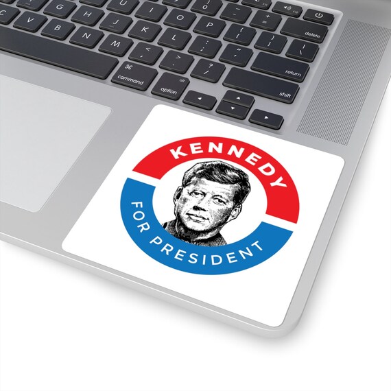 JFK Sticker John F Kennedy Campaign Gift Square Stickers | Etsy