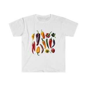Spicy Chili Pepper Lover Hot Peppers Unisex Softstyle T-shirt - Etsy