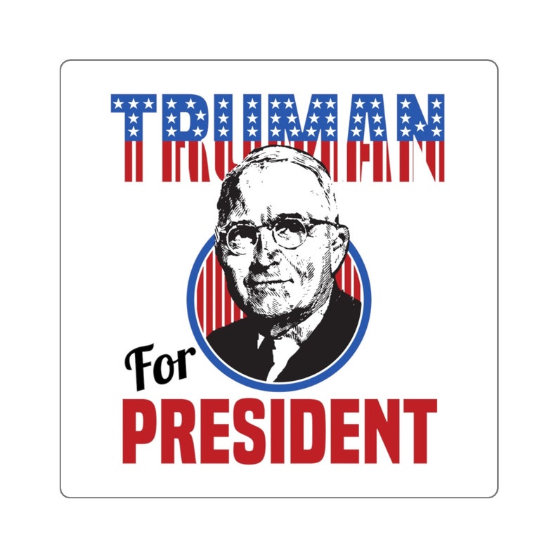 Harry Truman for President Vintage Campaign Sticker Square - Etsy
