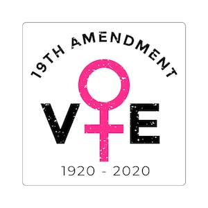 Suffragette 19th Amendment Sticker 100th Anniversary Womens Voting ...