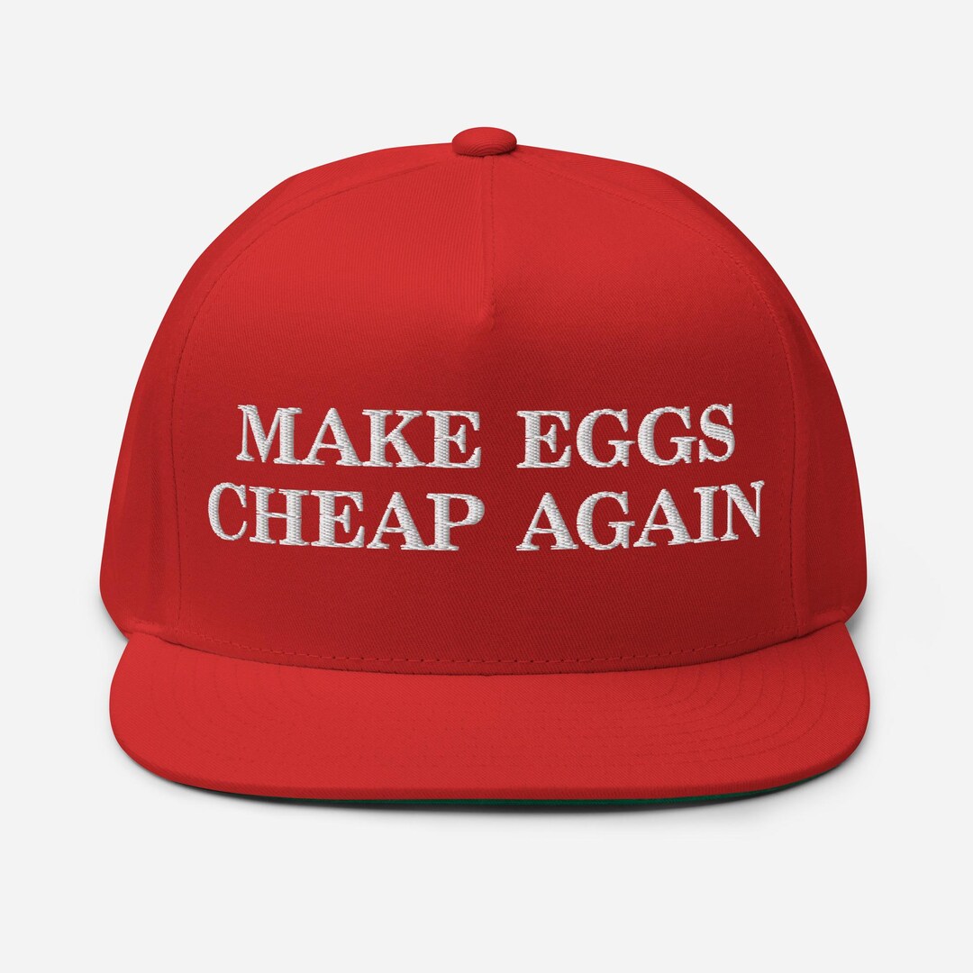Make Eggs Cheap Again Funny Inflation Protest Flat Bill Cap - Etsy