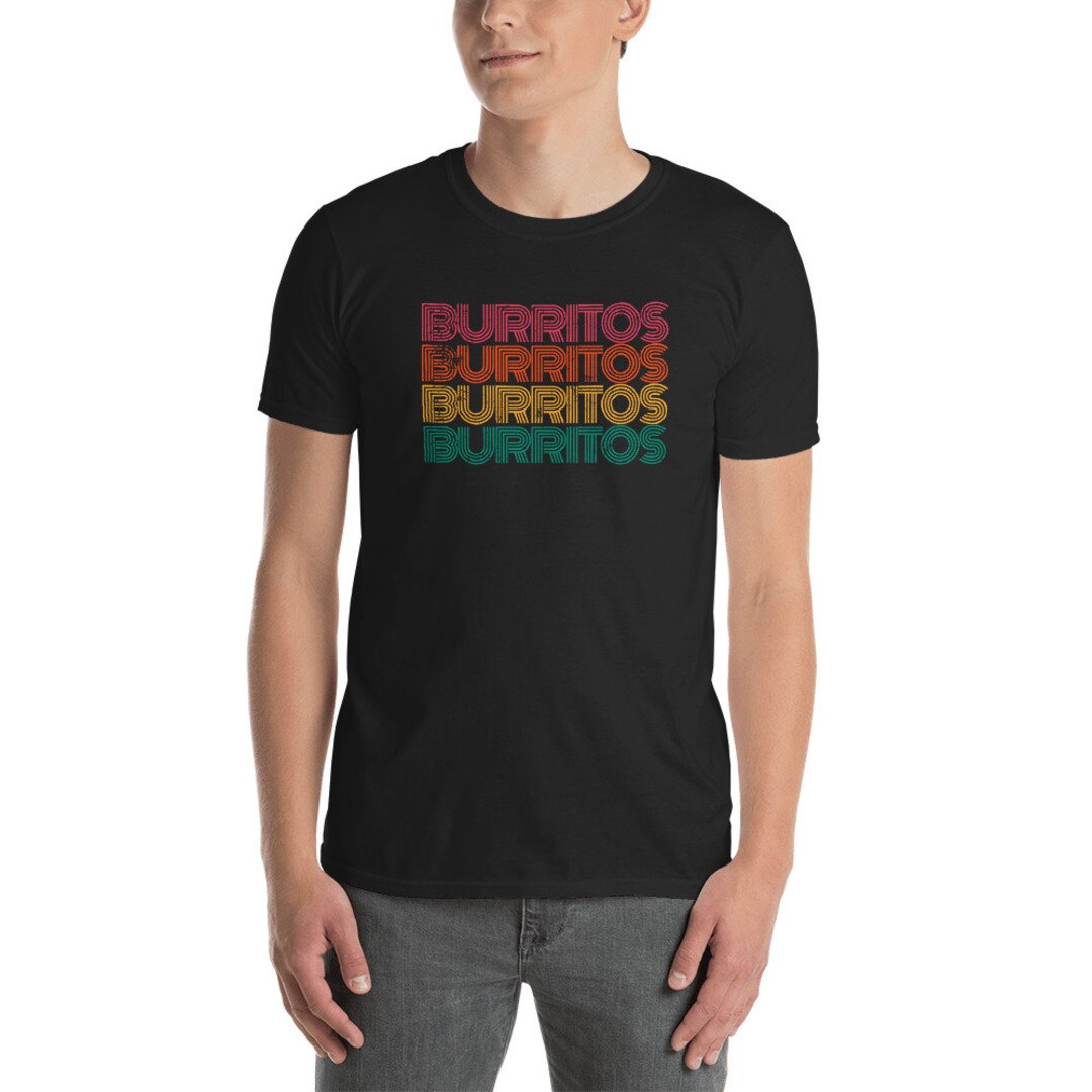 Retro Burrito Shirt | Mexican T-shirt | Short-sleeve Unisex T-shirt - Etsy