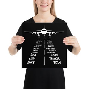 Pilot Gifts for Pilots Airline Pilot Phonetic Alphabet Poster - Etsy
