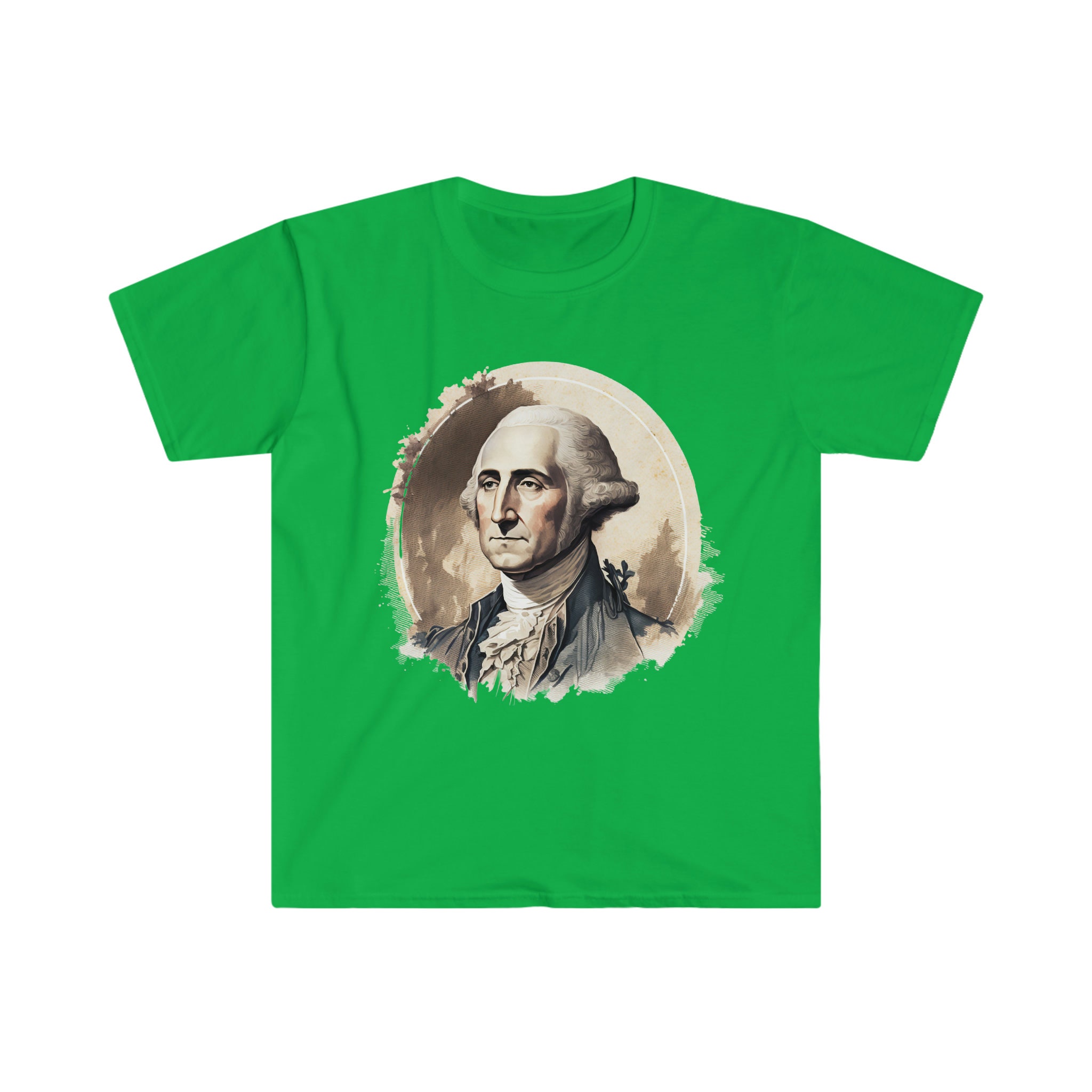 George Washington Original Portrait Unisex Softstyle T-shirt - Etsy
