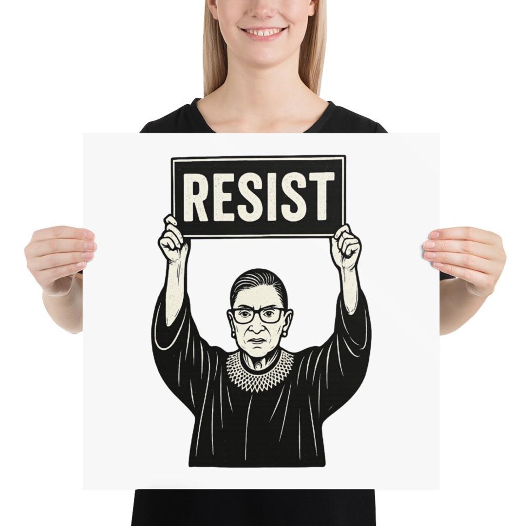 RBG RESIST Justice Ruth Bader Ginsburg Protest Poster - Etsy