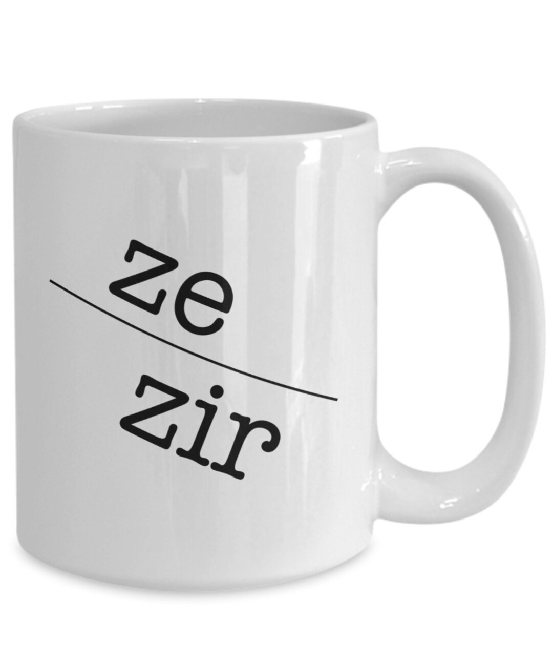 Ze Zir Gender Identity Pronoun Lgbtq Inclusive Coffee Mug - Etsy