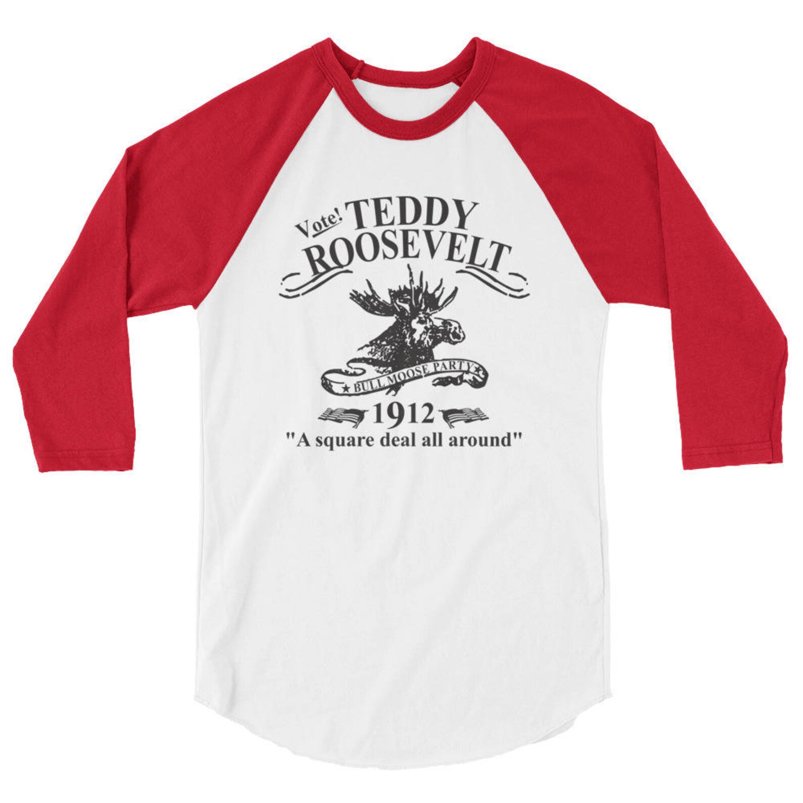 Teddy Roosevelt 3/4 Sleeve Raglan Shirt Theodore Roosevelt - Etsy Israel