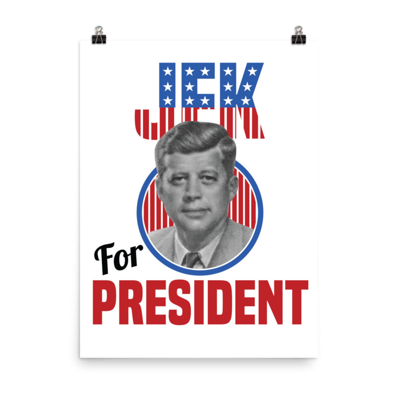 JFK Campaign Poster Vintage President John F Kennedy Photo - Etsy