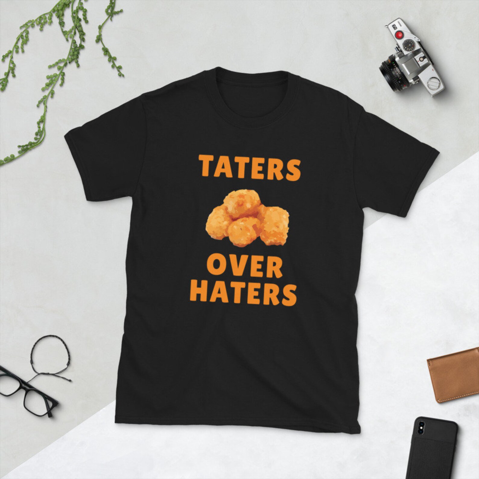 Potato Tater Tots Shirt Taters Over Haters Short-sleeve Unisex - Etsy
