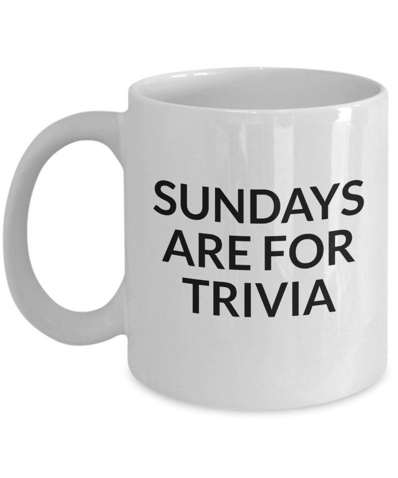 Sundays Are for Trivia Night Prize Sunday Pub Quiz Team Coffee - Etsy