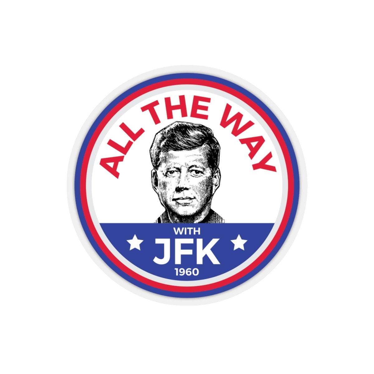 JFK Sticker Campaign President John F Kennedy Gift Kiss-cut - Etsy
