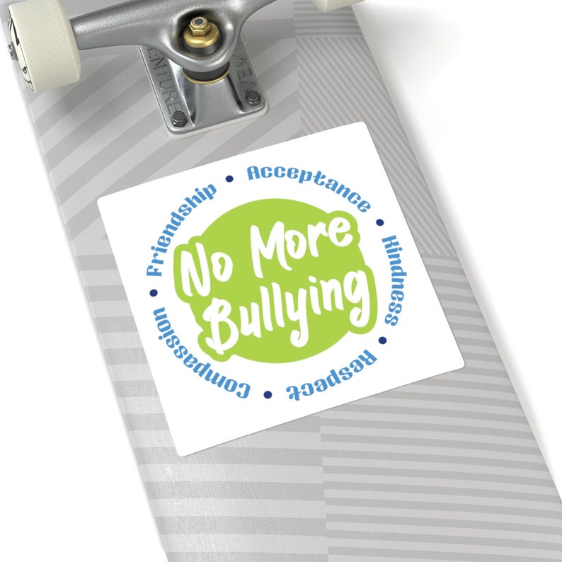 Stop Bullying Anti Bully Awareness Sticker Square Stickers - Etsy