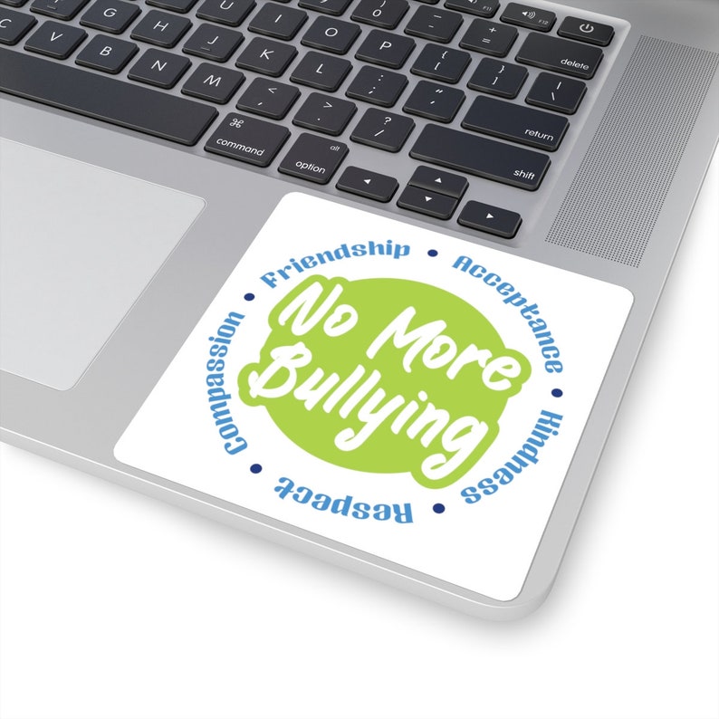 Stop Bullying Anti Bully Awareness Sticker Square Stickers | Etsy
